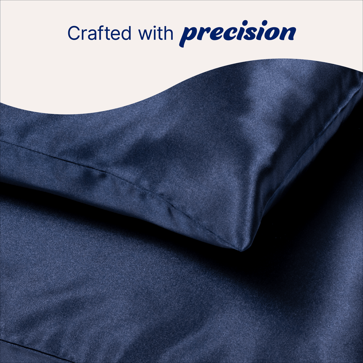 Navy Blue Satin Dream Pillowcase - Double Pack Set – Bosley Online Store